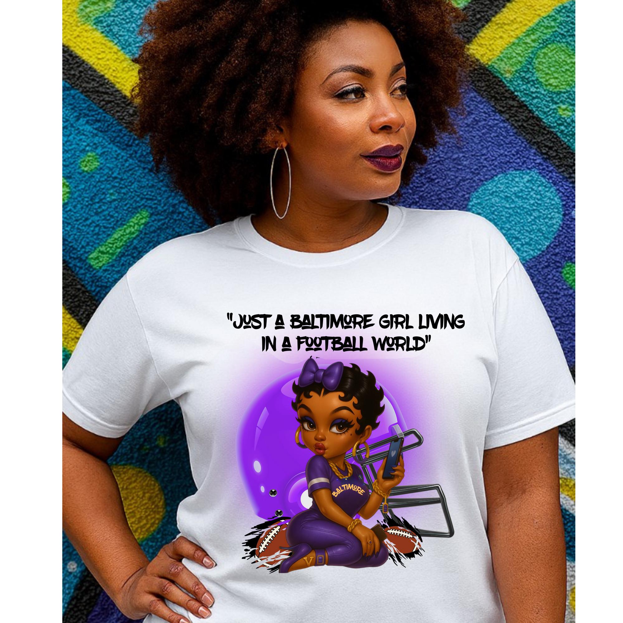 Just a Ravens Girl Living in a Football World Png Design for Download ...