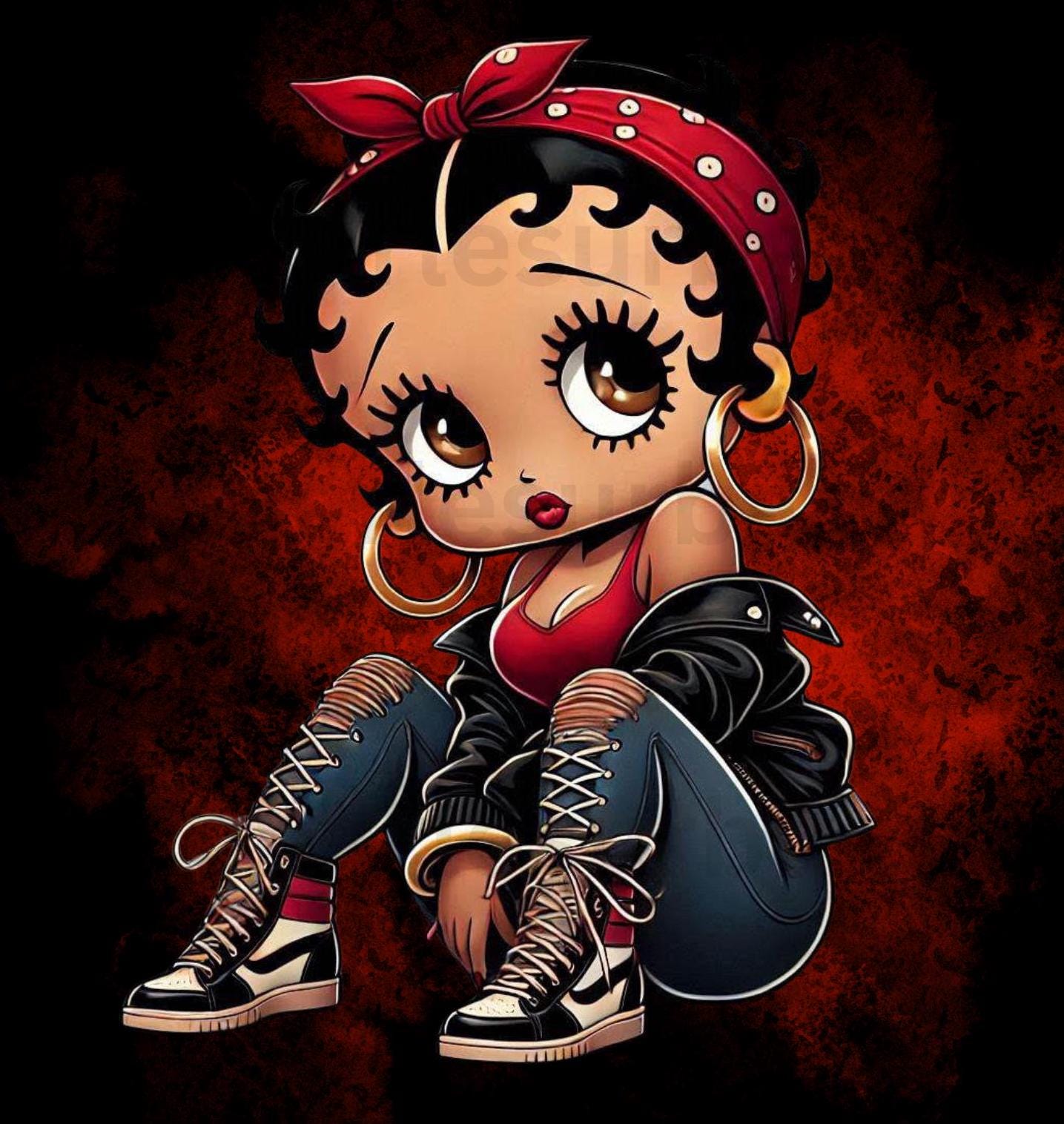 Vintage Betty Boop With Sneakers PNG (digital Download) - Etsy
