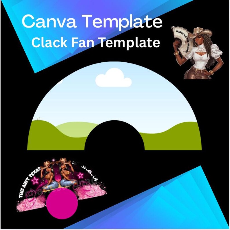 Custom Clack Fan Template: DIY Event Fan Mockup (canva Editable) - Etsy