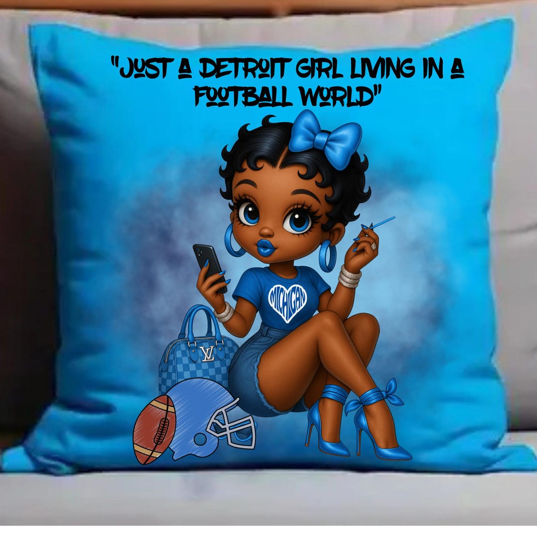 Detroit Girl Football World PNG - Digital Download - Etsy
