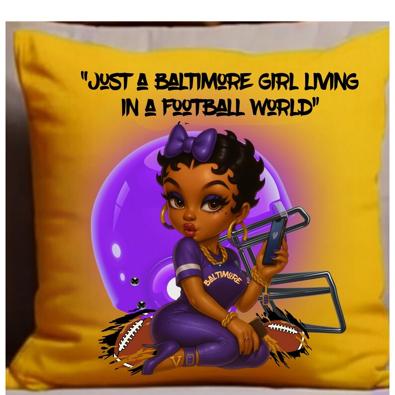 Just a Ravens Girl Living in a Football World Png Design for Download ...