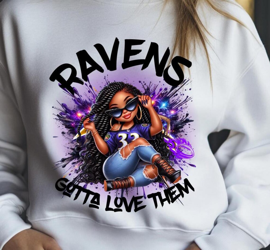 Baltimore Ravens Girl Png for Download Only High Resolution. - Etsy