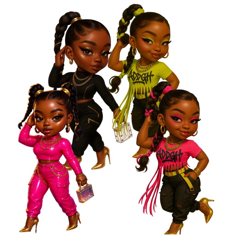 Mini Chibi Spice Girls Clipart Bundle (digital Download) - Etsy