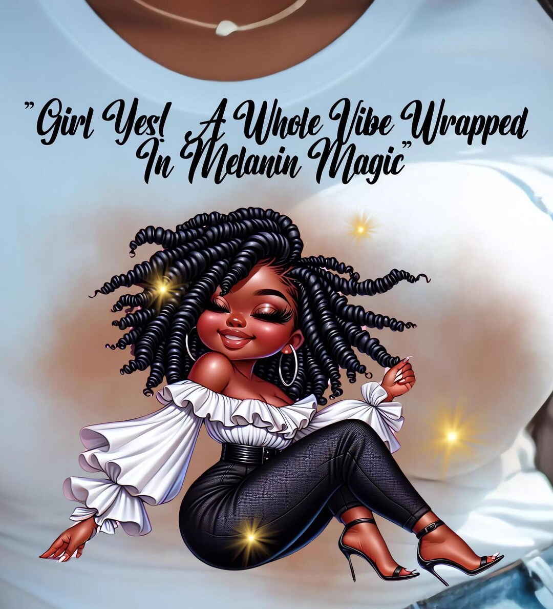 Cute African American Chibi Girl PNG (digital Download) - Etsy