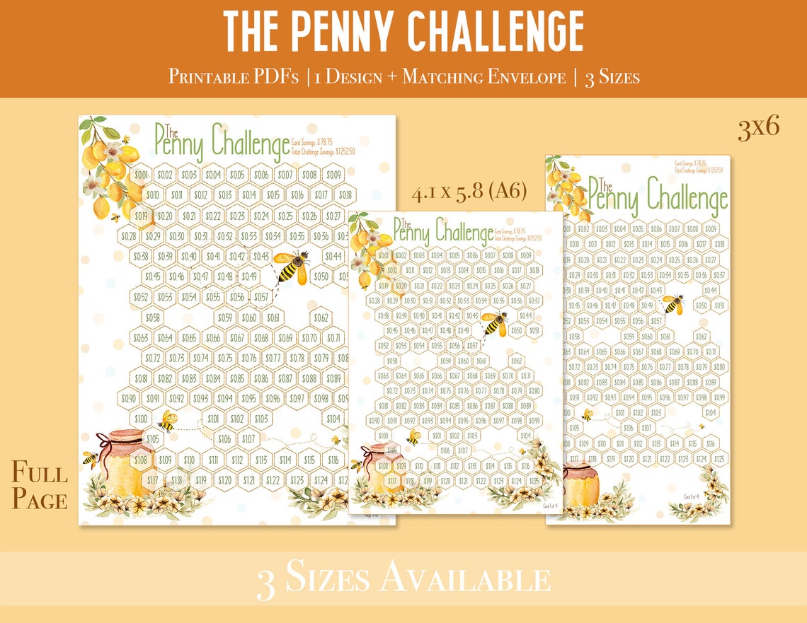 The Penny Challenge Printable Money Savings Challenge Daily Savings ...