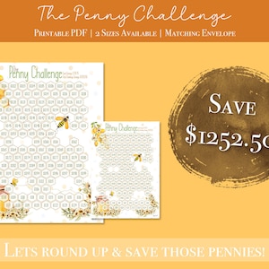 The Penny Challenge Printable Money Savings Challenge - Etsy