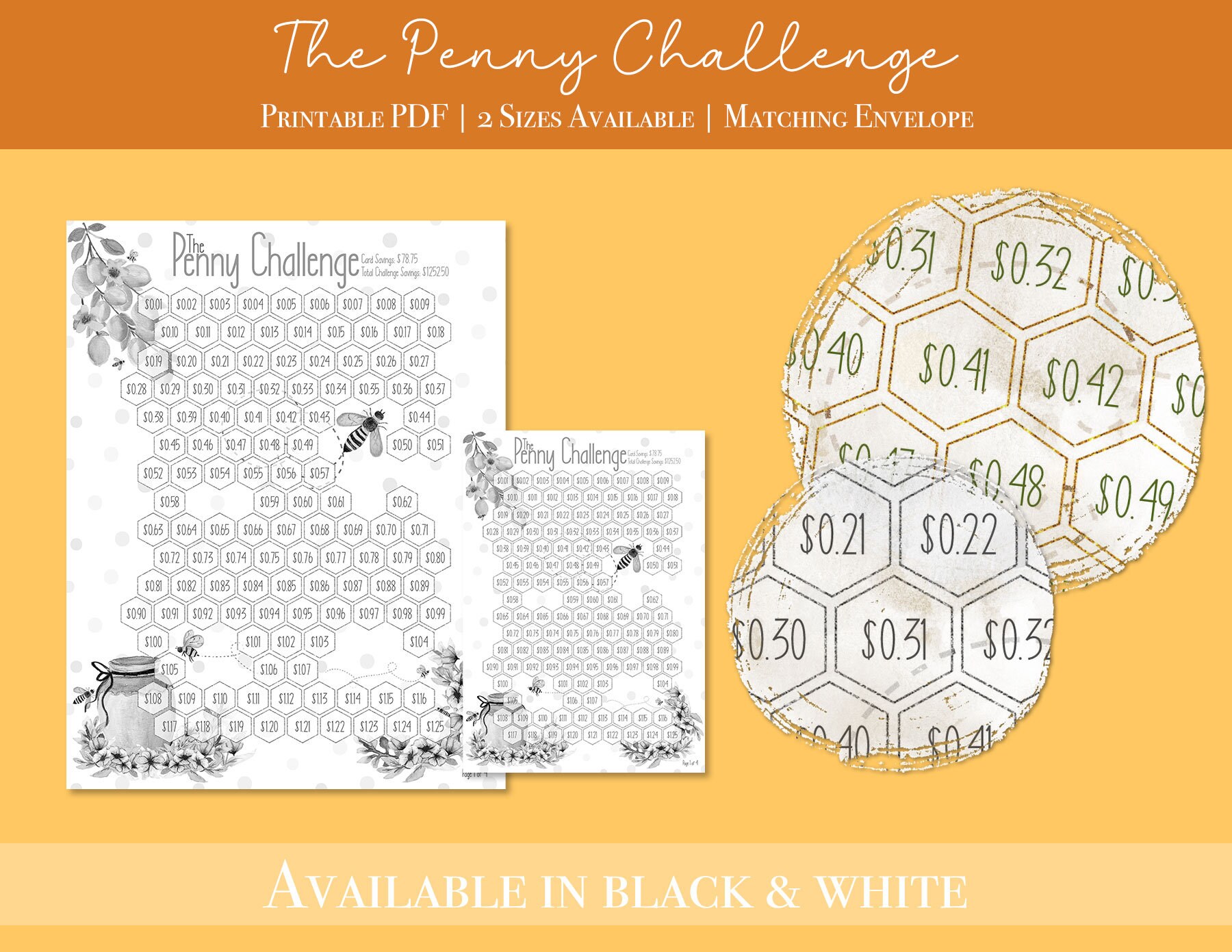 The Penny Challenge Printable Money Savings Challenge Daily Savings ...