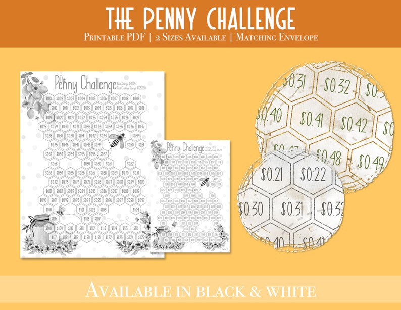 The Penny Challenge Printable Money Savings Challenge Daily Savings ...