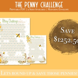 The Penny Challenge Printable Money Savings Challenge Daily Savings ...