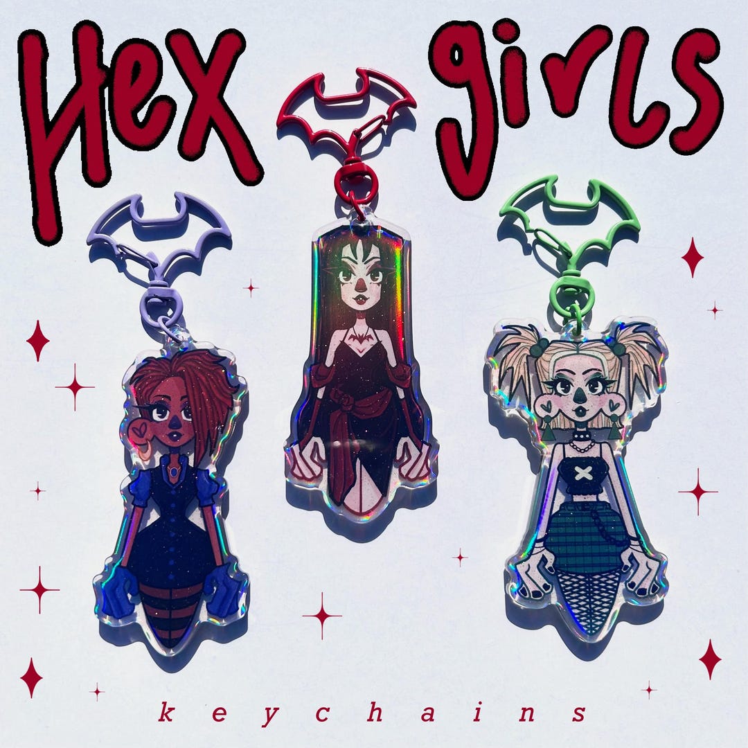 Hex Girl Keychains - Etsy
