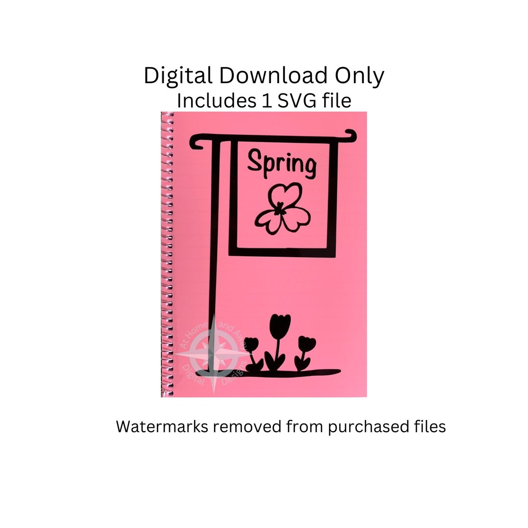 Spring Garden Flag Svg, Sping Cut File for Cricut, Seasonal Svg ...