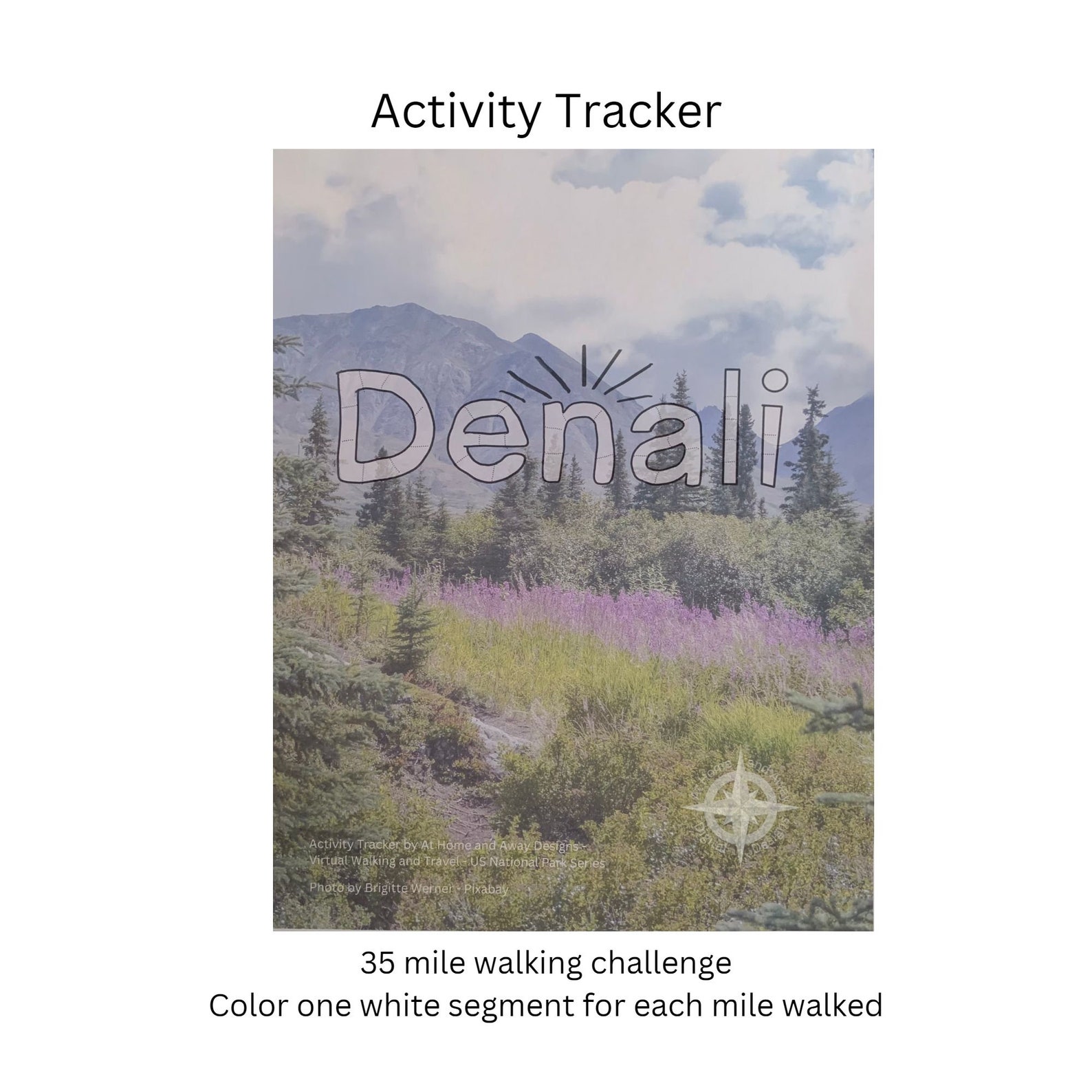 Mile Tracker, Denali, National Park, 35 Mile Challenge, Walking ...