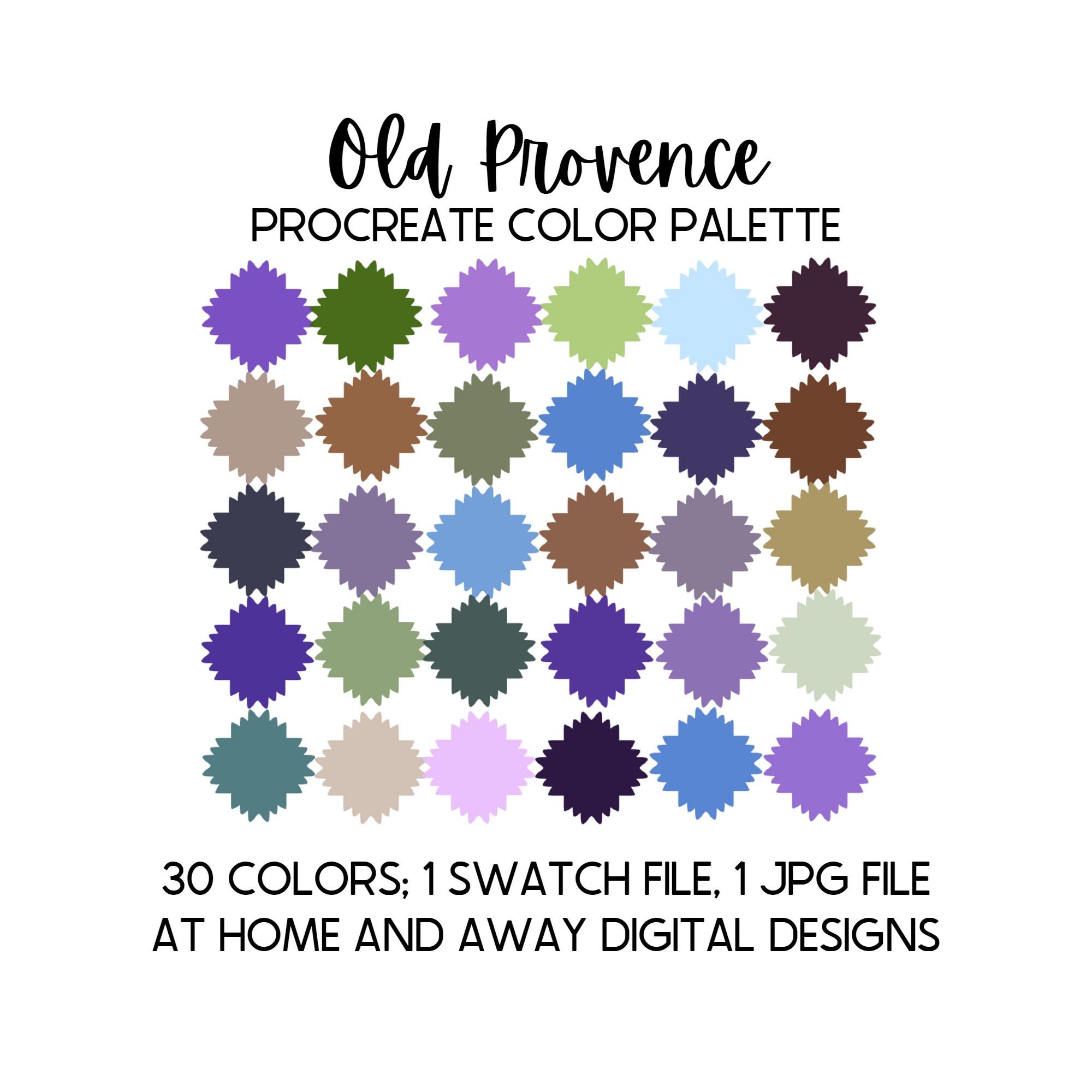 Old Provence, Procreate Color Palette, Garden Inspired Colors, Digital ...