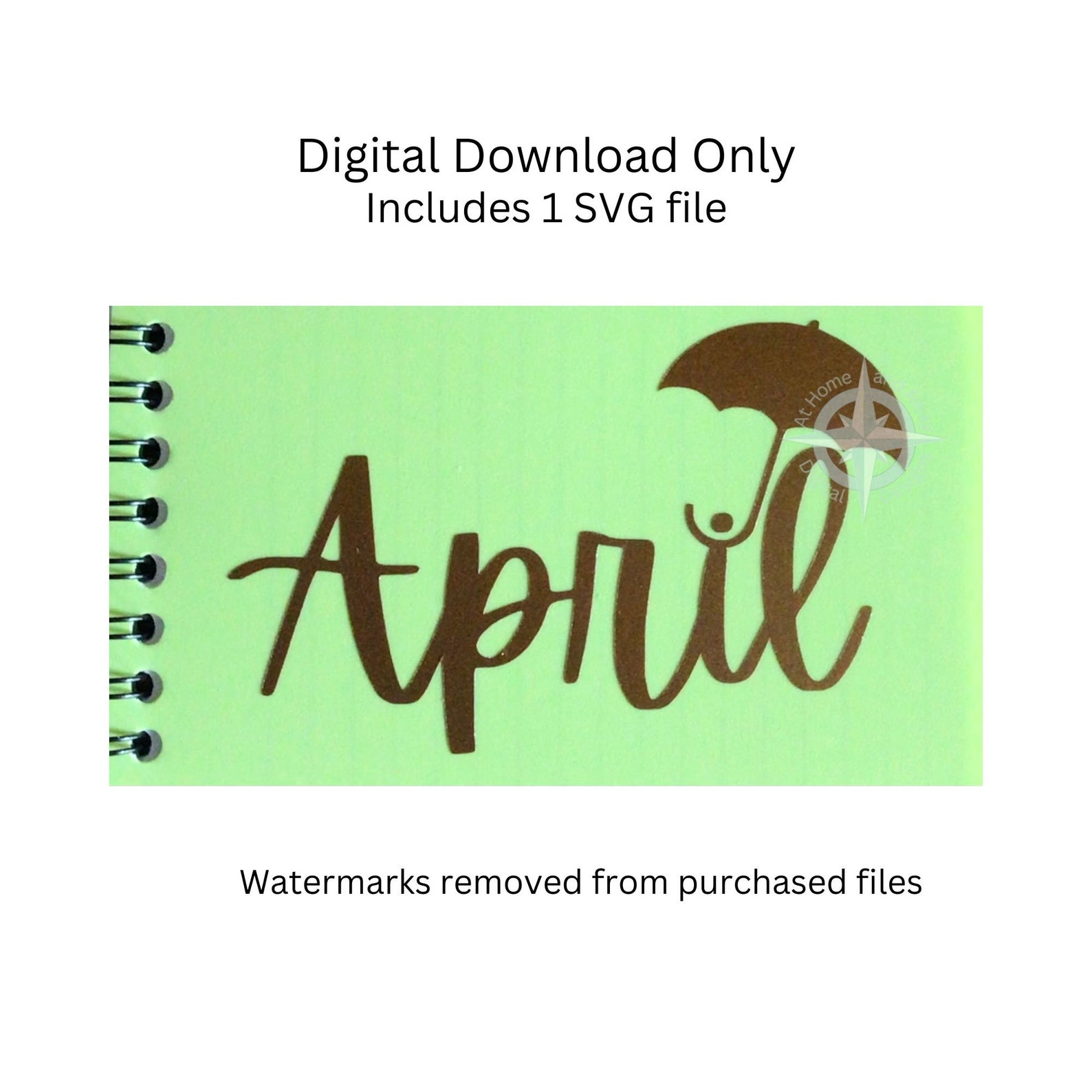 April Svg File, April Cut File for Cricut, Seasonal Svg, Seasonal Cut ...