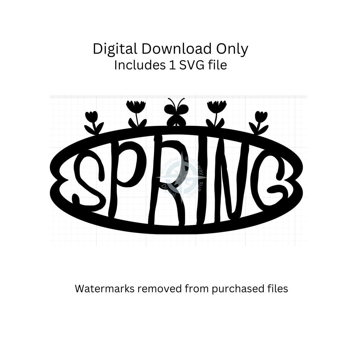 Spring Svg File, Sping Cut File for Cricut, Seasonal Svg, Seasonal Cut ...