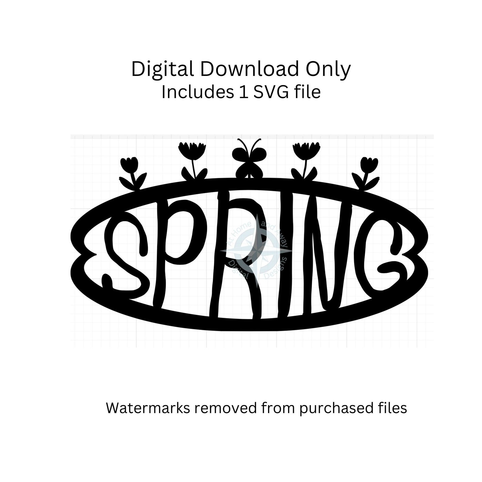 Spring Svg File, Sping Cut File for Cricut, Seasonal Svg, Seasonal Cut ...