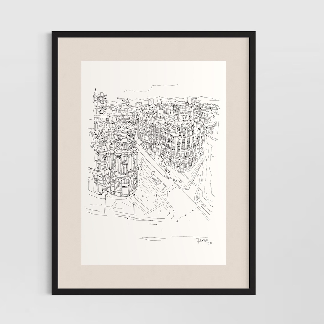 Madrid Metropolis Printable Wall Art - Printable Sheet of Handmade ...