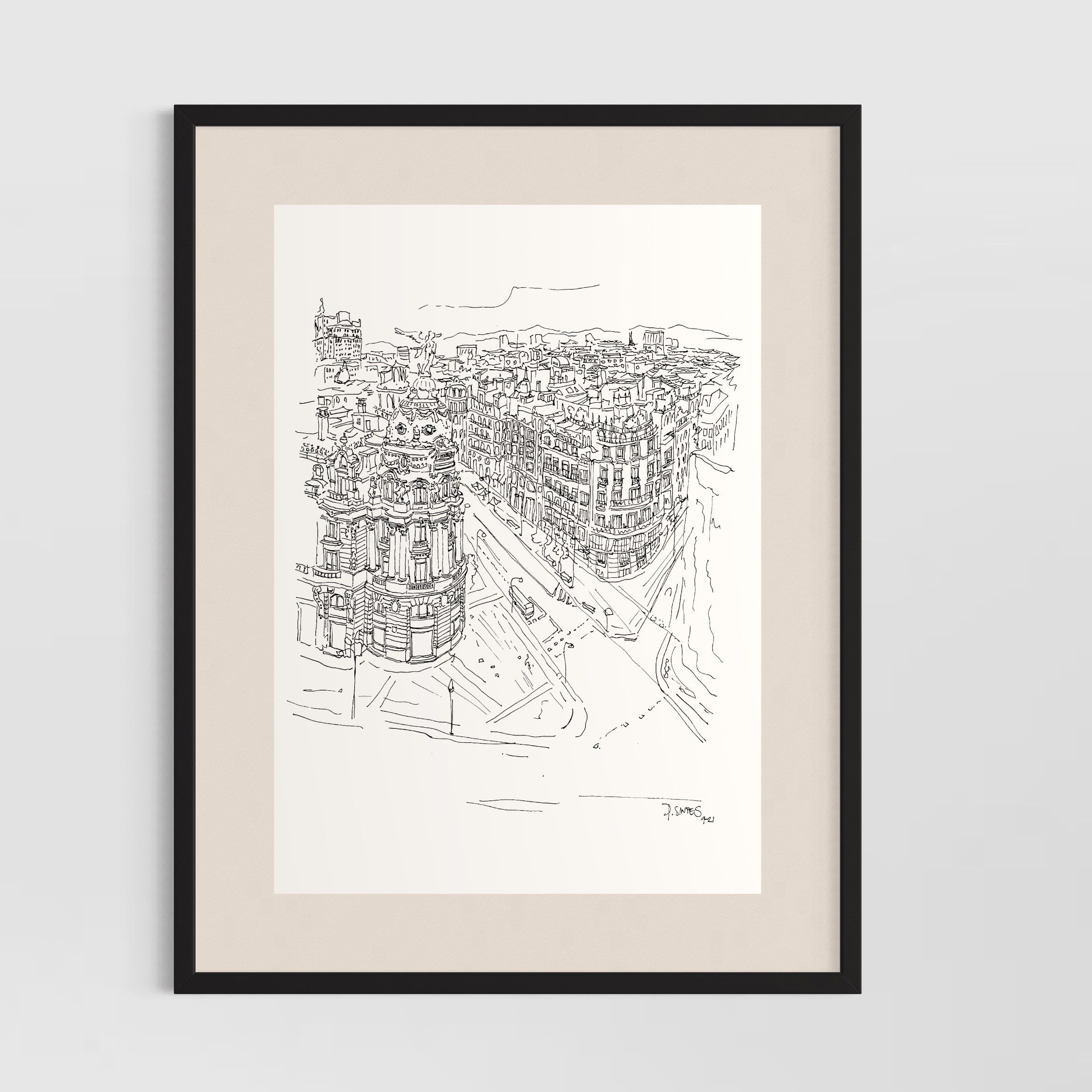 Madrid Metropolis Printable Wall Art - Printable Sheet of Handmade ...