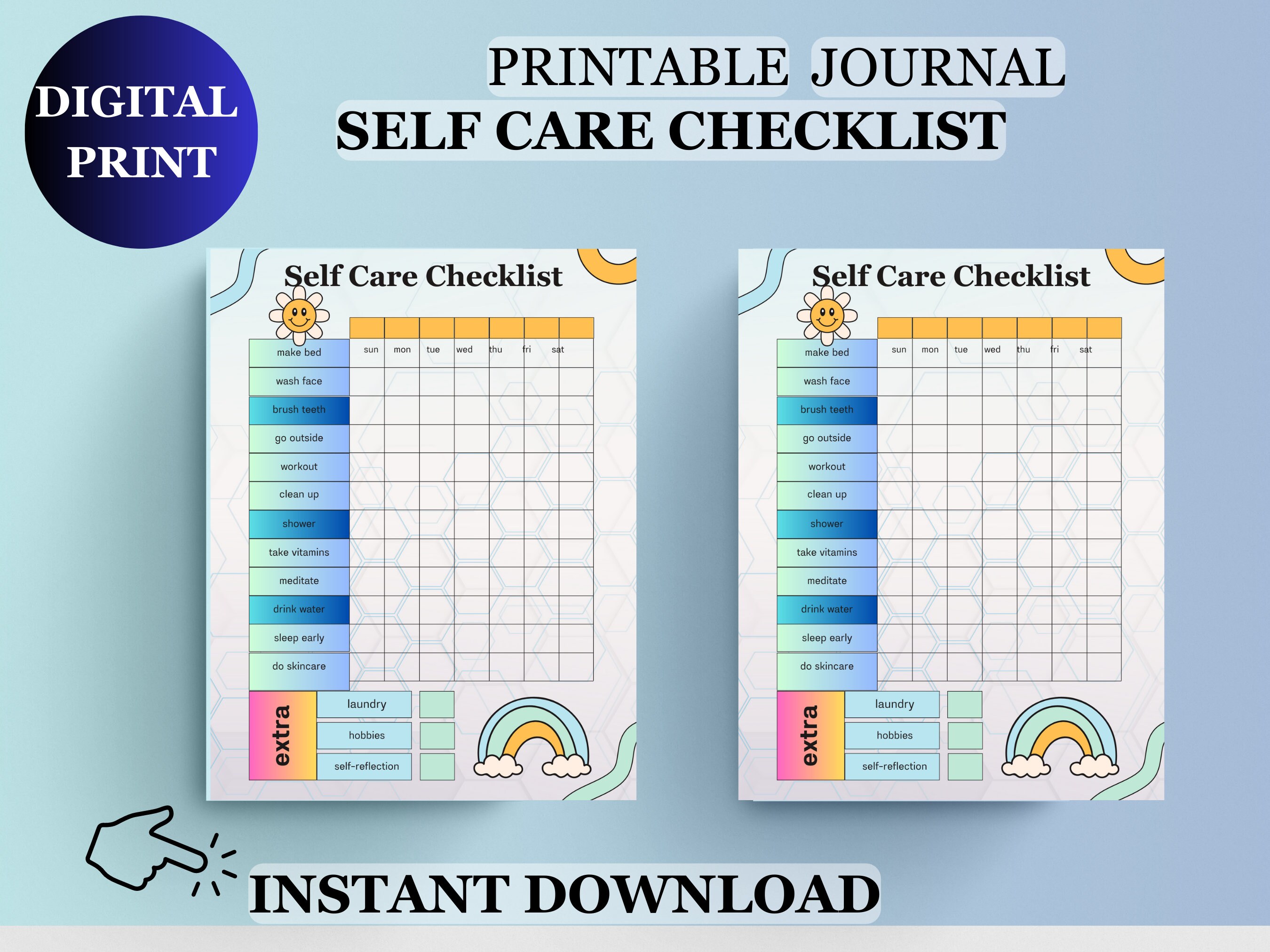 Ultimate Self-care Checklist Journal for ADHD Adults and Autism ...