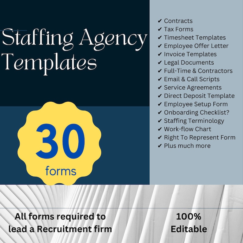 Staffing Agency Templates | Recruitment Business Documents | HR Forms ...