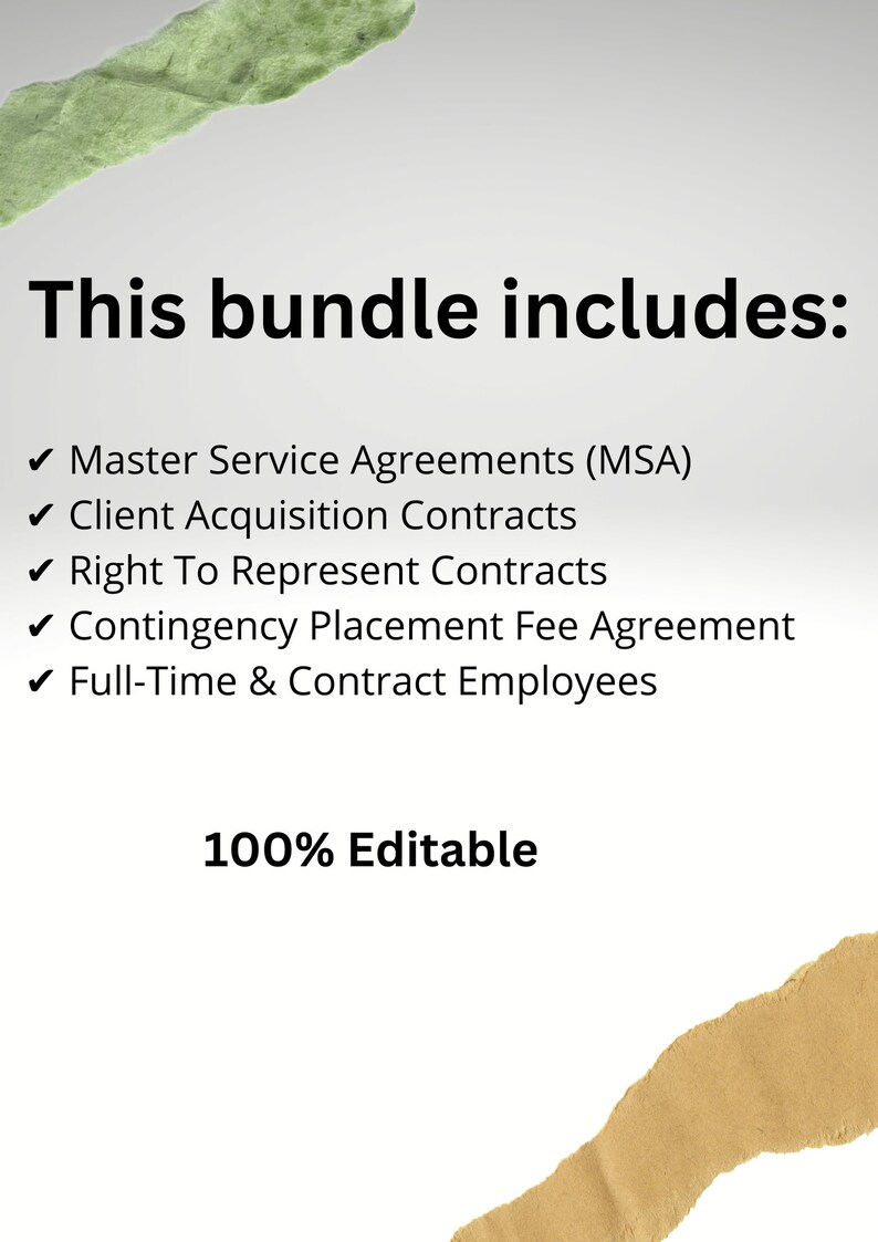 Staffing Agency Contracts | Recruitment Business Agreements | HR ...