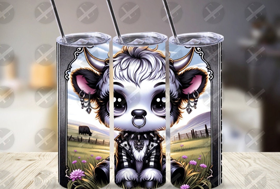 Gothic Cow 20oz Skinny Tumbler - Etsy