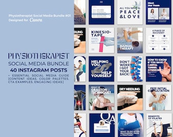 Social Media Bundle for Physiotherapists | 40 Physiotherapy Clinic ...