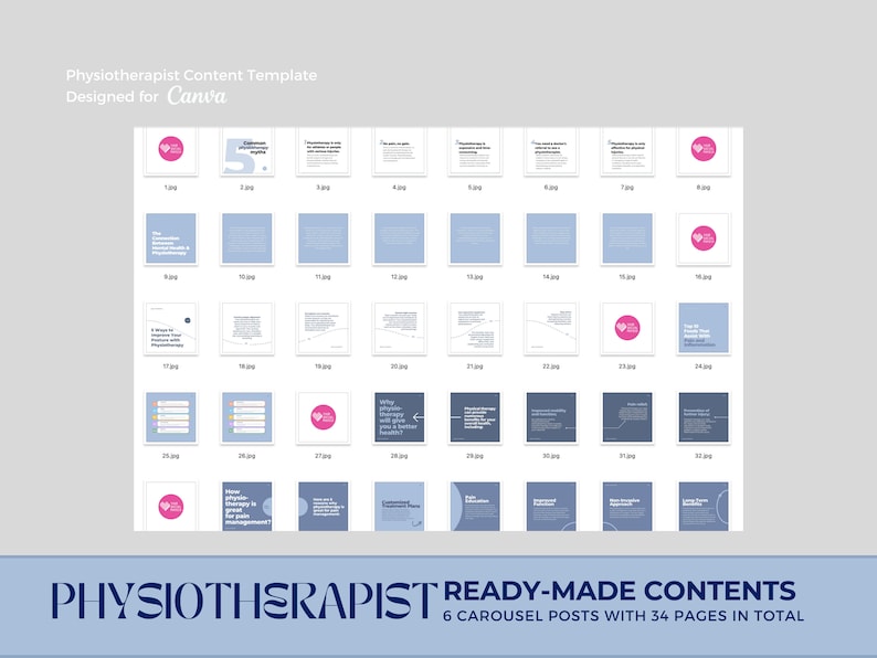 Social Media Ready-made Post for Physiotherapists | +30 Pages ...