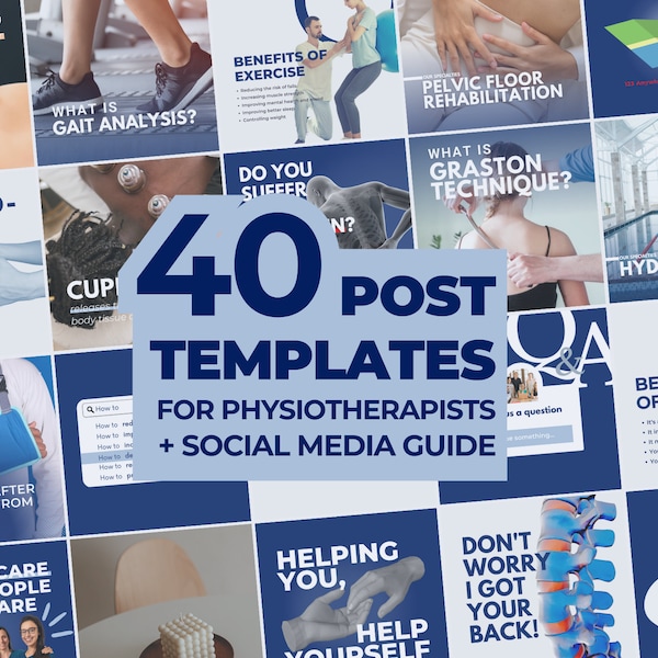 Chiropractor Social Media Templates, 30 Chiropractic Office Instagram ...