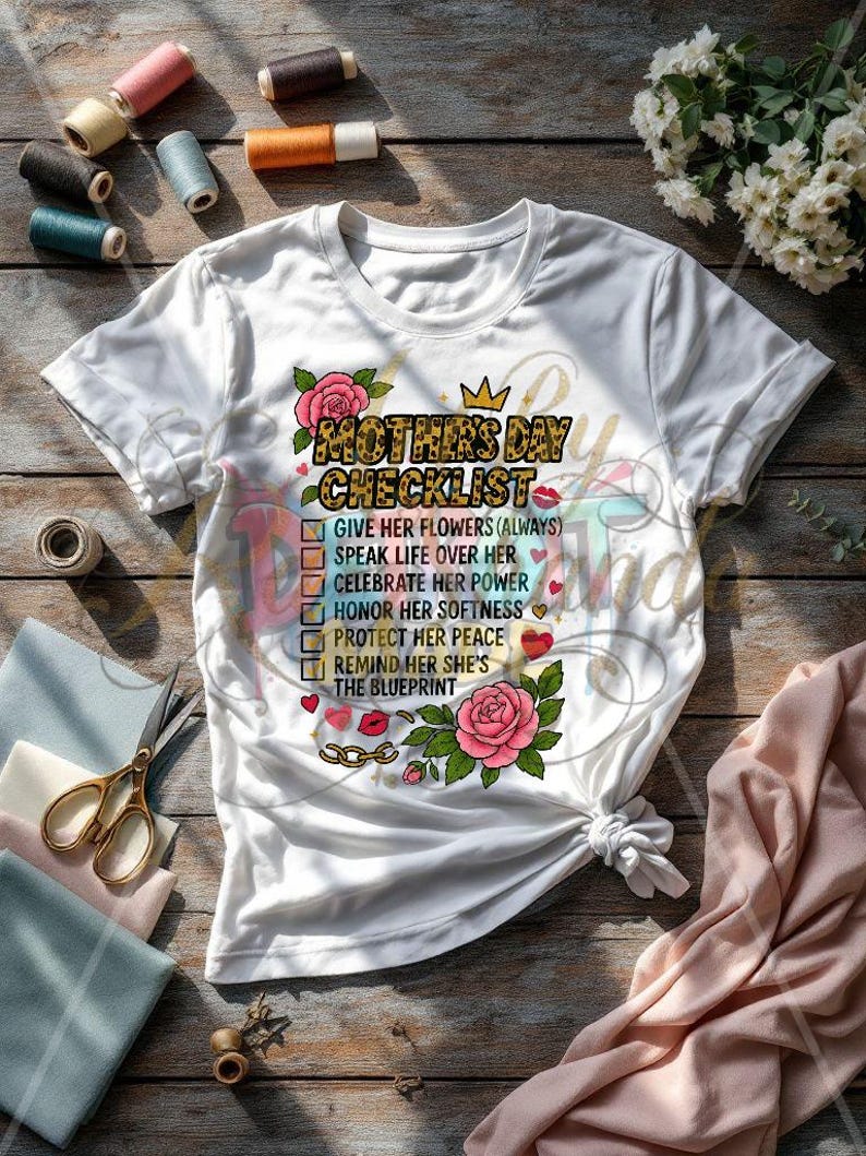 Mother’s Day Checklist PNG | Leopard Print Floral Art | Empowering ...