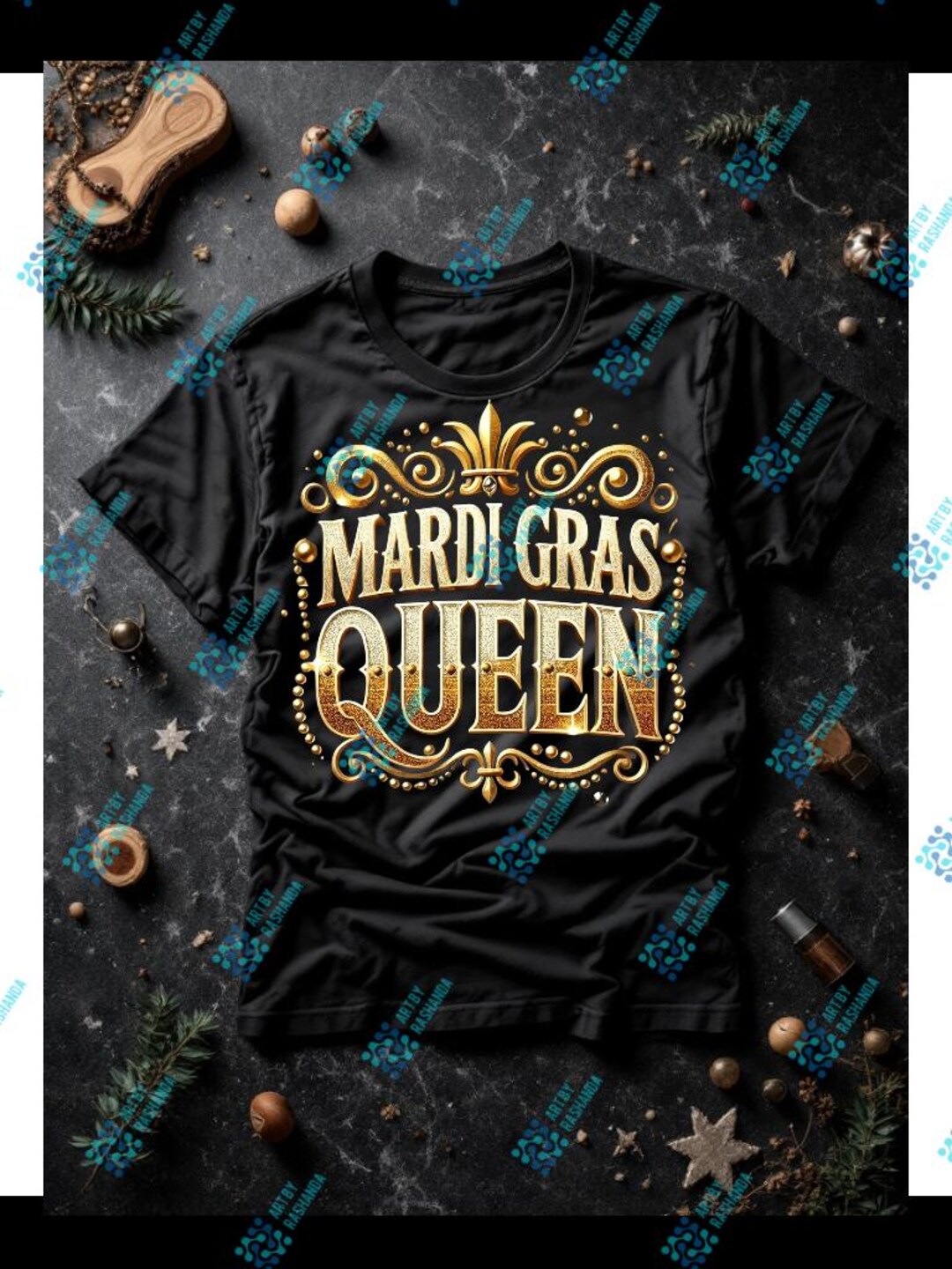 Mardi Gras Queen PNG Digital Download | Glitter Gold Mardi Gras ...