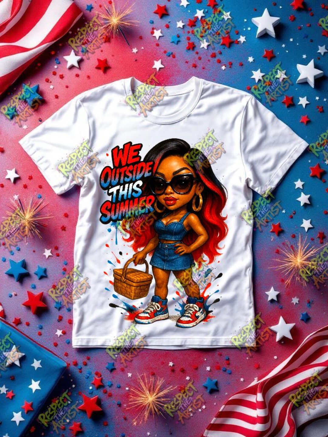 We Outside This Summer Chibi Picnic Basket Design - Etsy