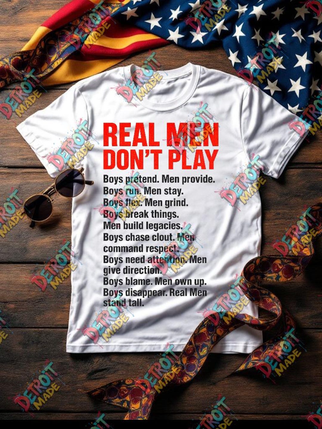 Real Men Don't Play PNG | Masculine Sublimation Design (digital ...