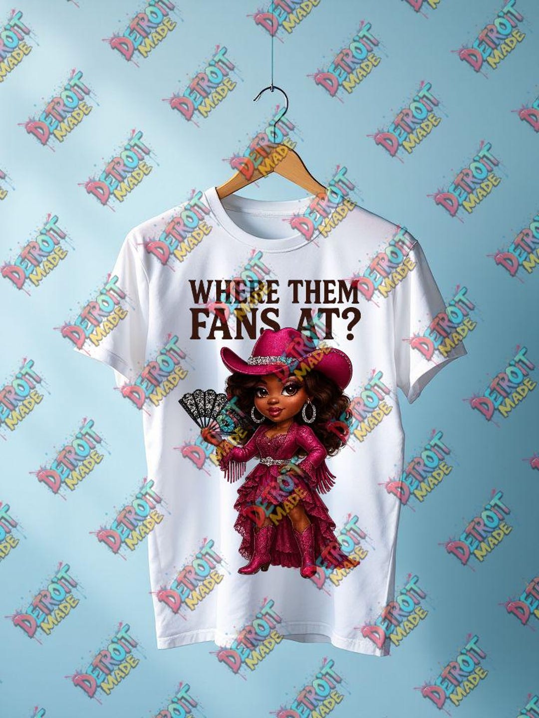 Rhinestone Cowgirl PNG: Western Drip Chibi Digital Art (13x19" 300 DPI ...