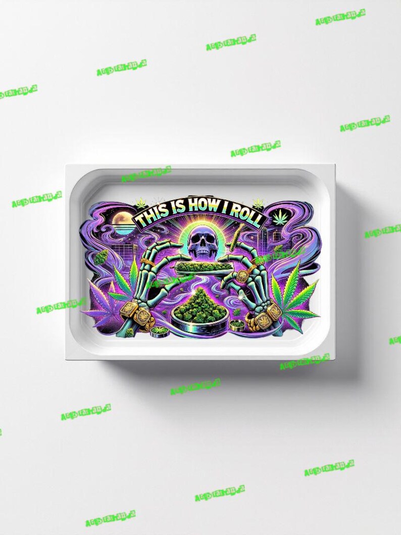 420 Rolling Tray PNG | Skeleton Weed Sublimation Design (digital ...