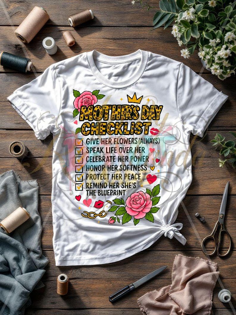 Mother’s Day Checklist PNG | Leopard Print Floral Art | Empowering ...