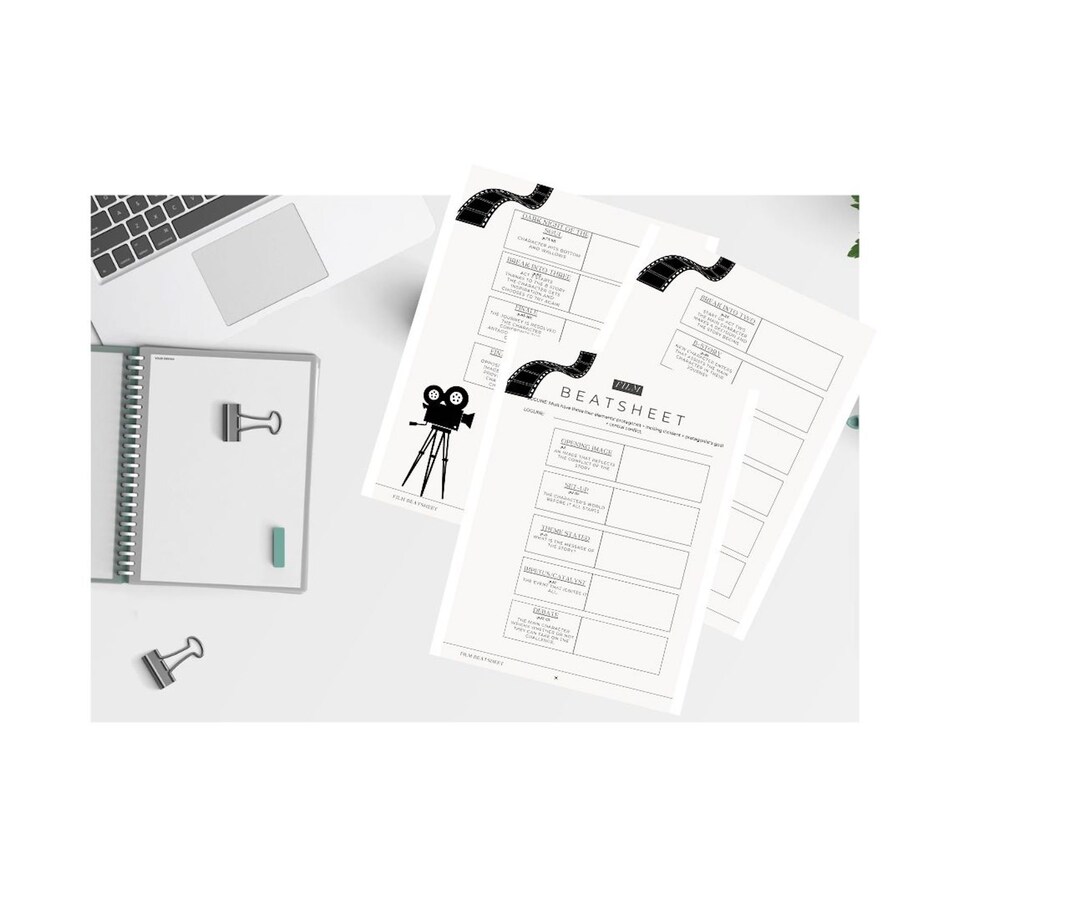 Film Beat Sheet Digital - Screenwriting Outline Template - Reusable ...