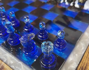 Custom Chess and Matching Dominoe Set and Coasters. Choose Your Colors ...