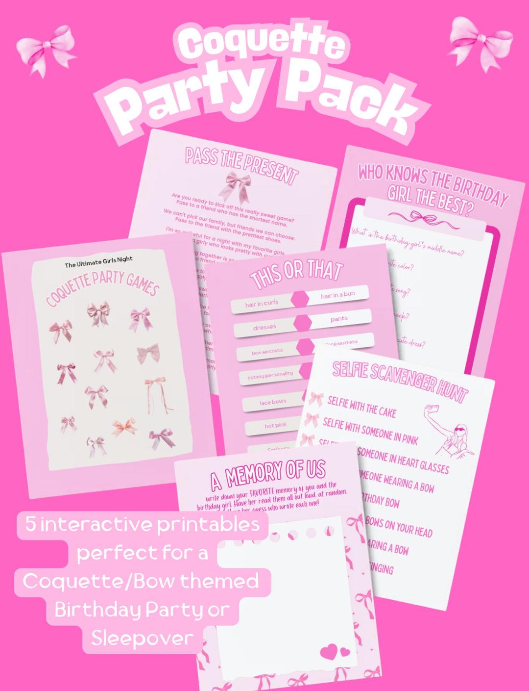 Coquette Themed Birthday Party | Bow Birthday | Bows | Coquette Party ...