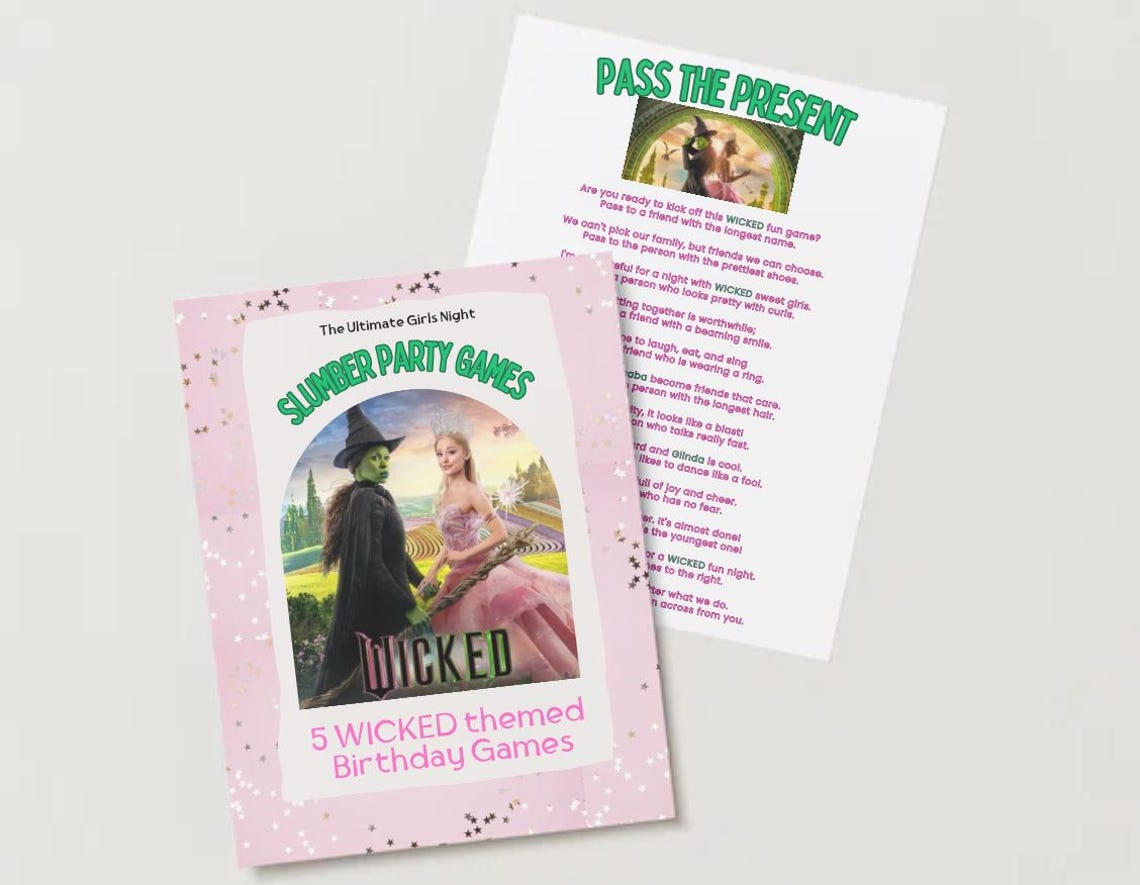 Wicked Themed Party Games | Sleepover Games | Printable Birthday Party ...
