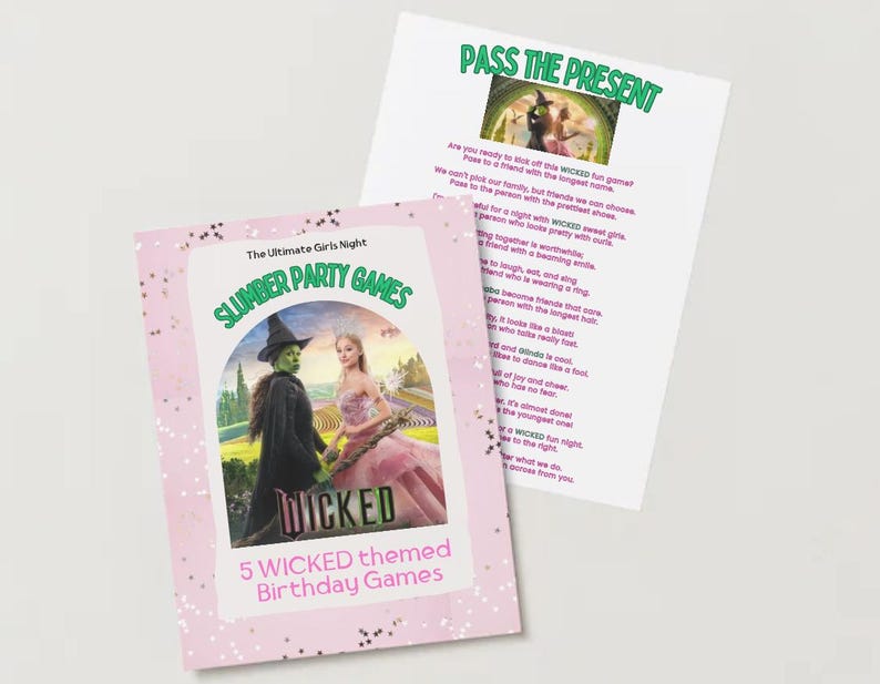 Wicked Themed Party Games | Sleepover Games | Printable Birthday Party ...