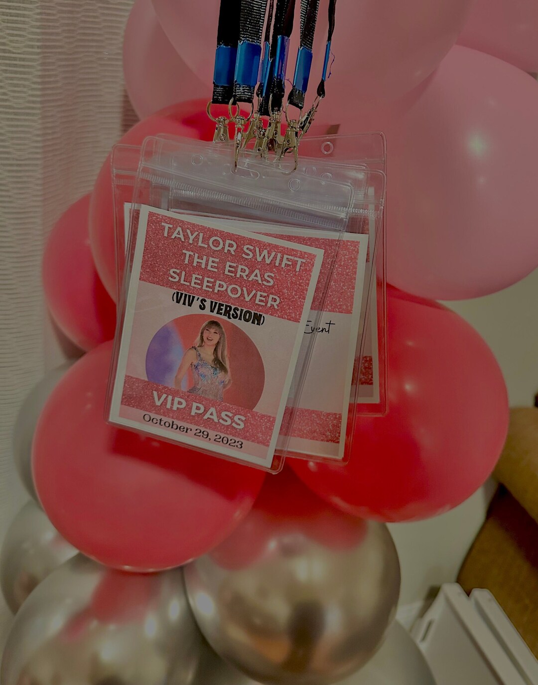 Taylor Swift the Eras Sleepover VIP Printable Badge Insert! PDF - Etsy