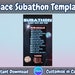 SPACE SUBATHON TEMPLATE | Vtuber | Twitch Subathon Social Package ...