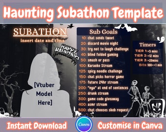 SPACE SUBATHON TEMPLATE Vtuber Twitch Subathon Social - Etsy