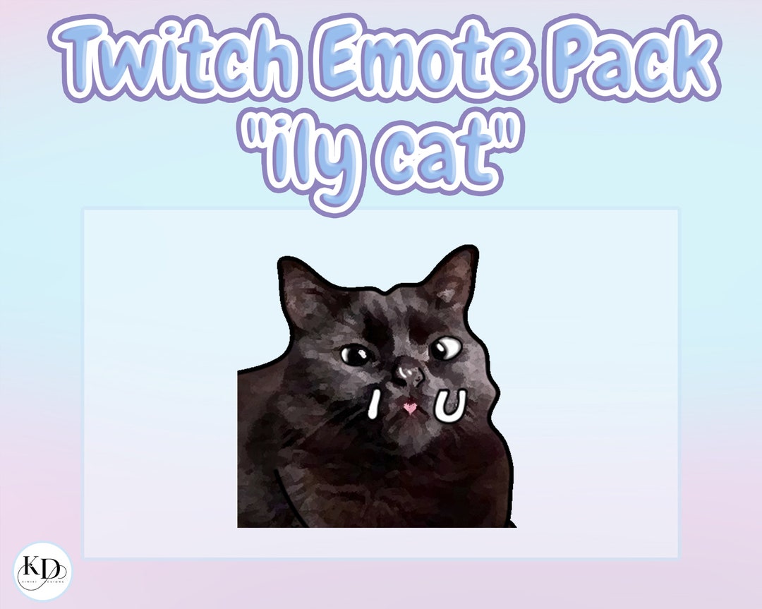 ILY CAT | Twitch & Discord | Funny | Emote Bundle - Etsy