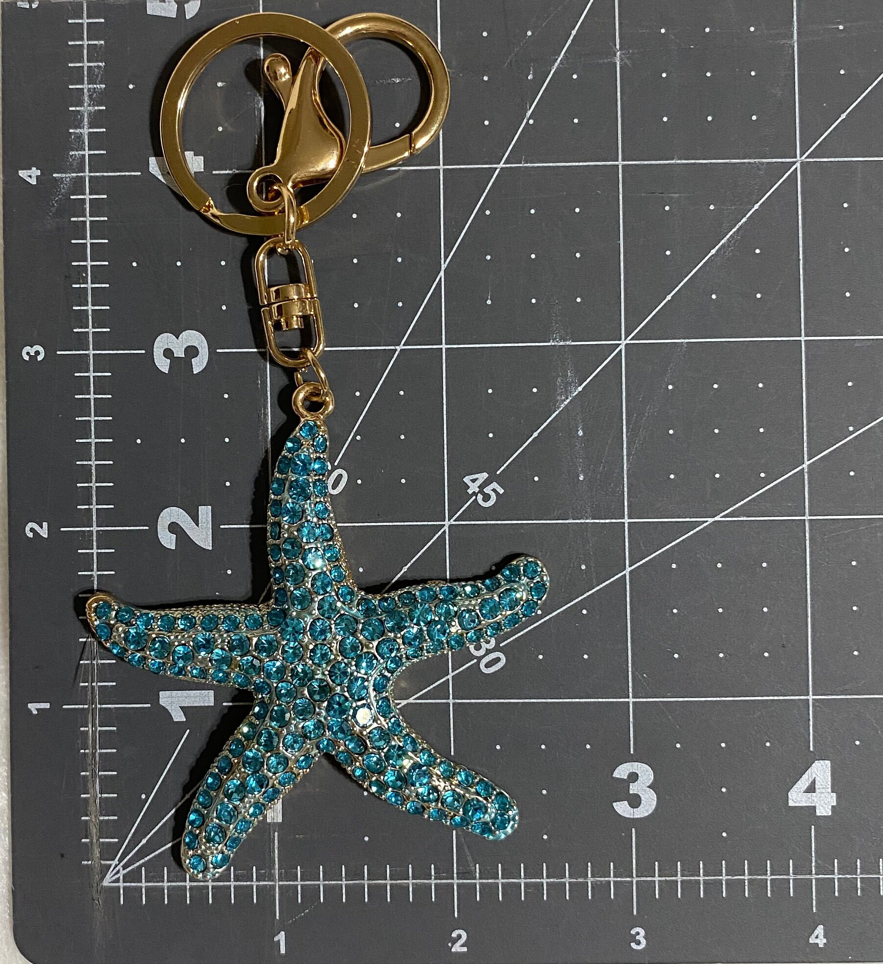 Starfish Keychains Gold Blue Coquette Coastal Grandma Granddaughter ...