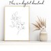 Digital Art, Flower Line Art Prints, Minimalist Art, Line Drawing ...