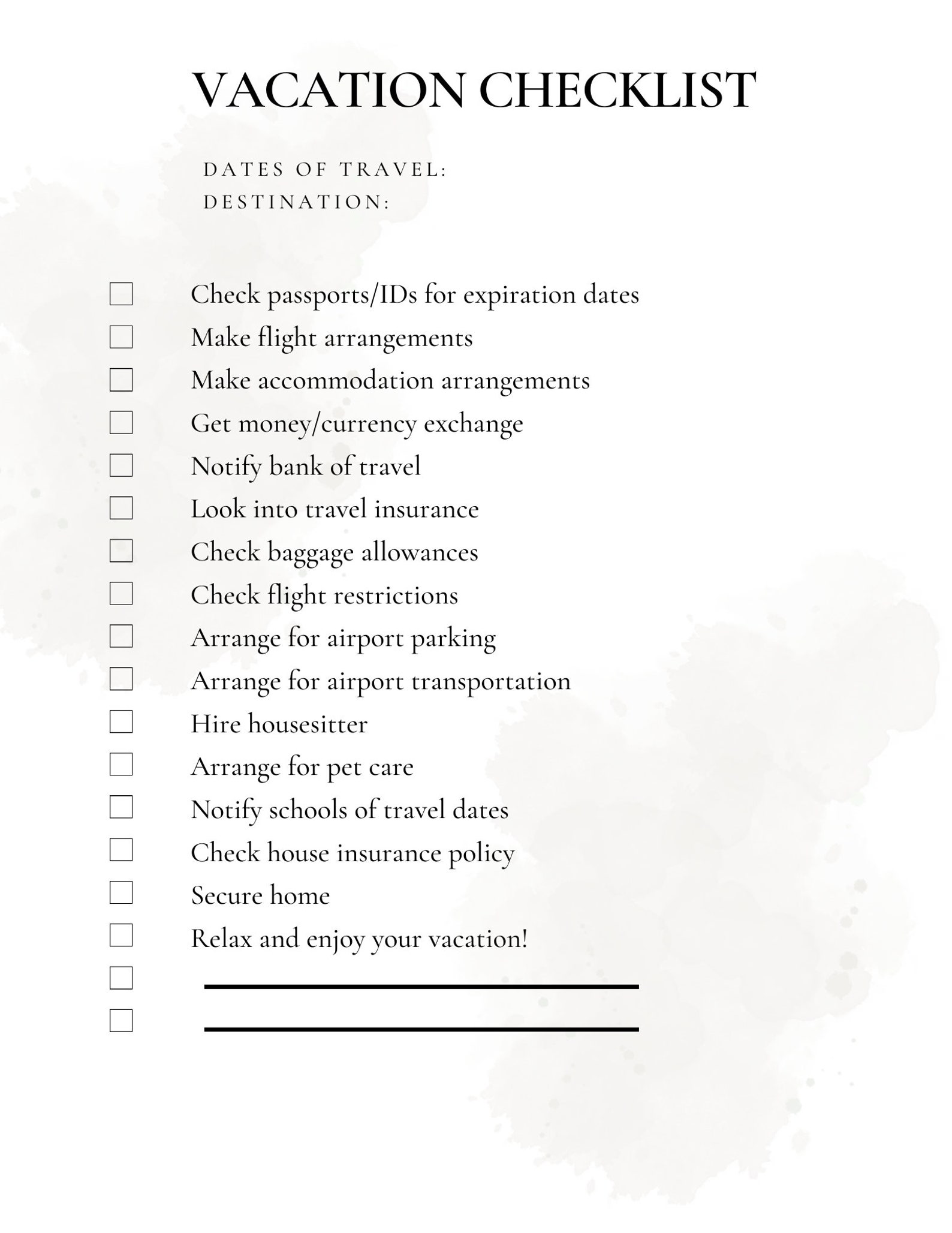 Printable Travel Planner Bundle: Itinerary, Checklist, Packing List ...