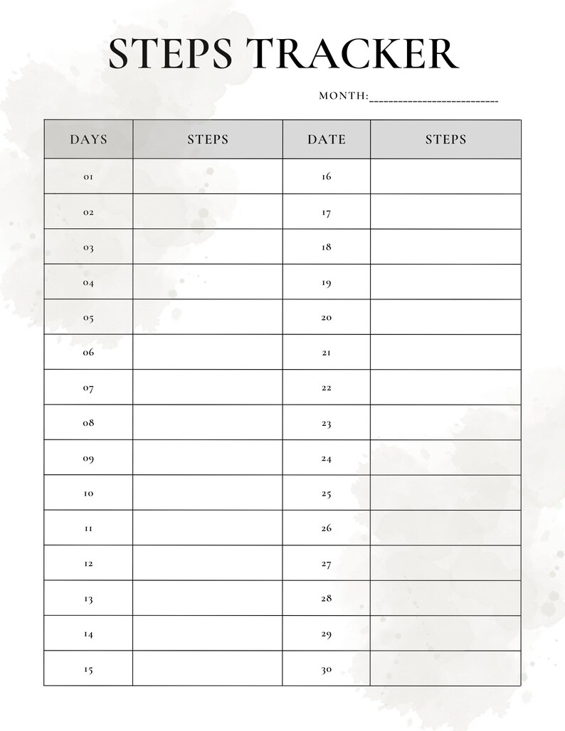 Printable Wellness Tracker, Body Measurement Tracker, Blood Pressure ...