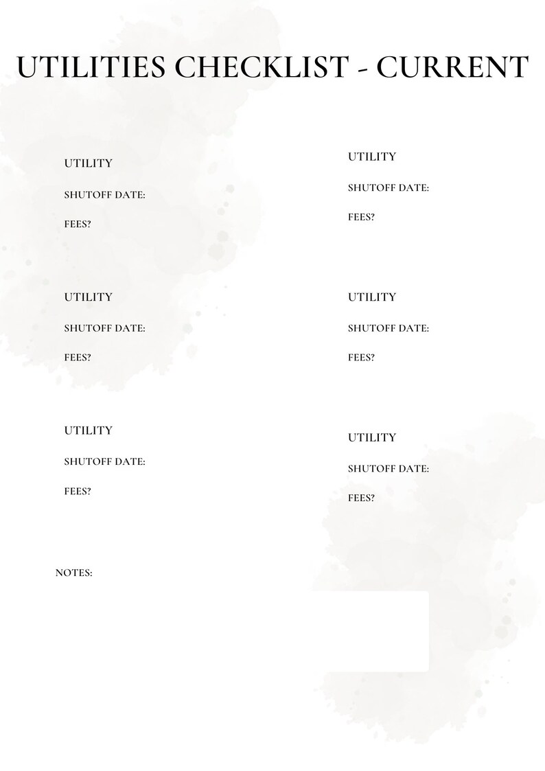 Moving Checklist, Moving Planner, Cleaning Checklist, Home Sale ...